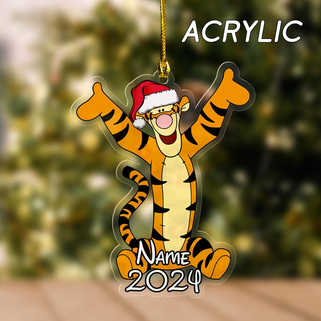 Personalized Tigger Ornament, Tigger Christmas Ornament, Tigger Xmas ...