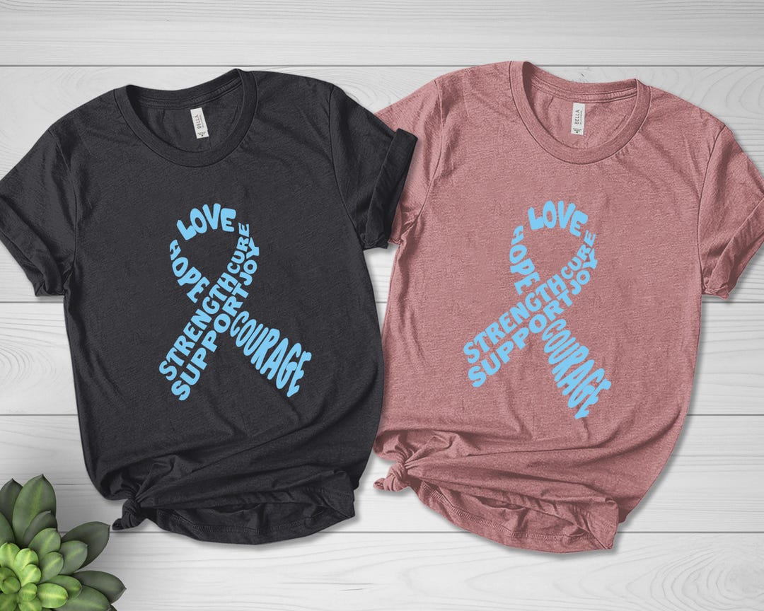 Colorectal Cancer, Colon Cancer Shirt, Blue Ribbon, Cancer Awareness ...