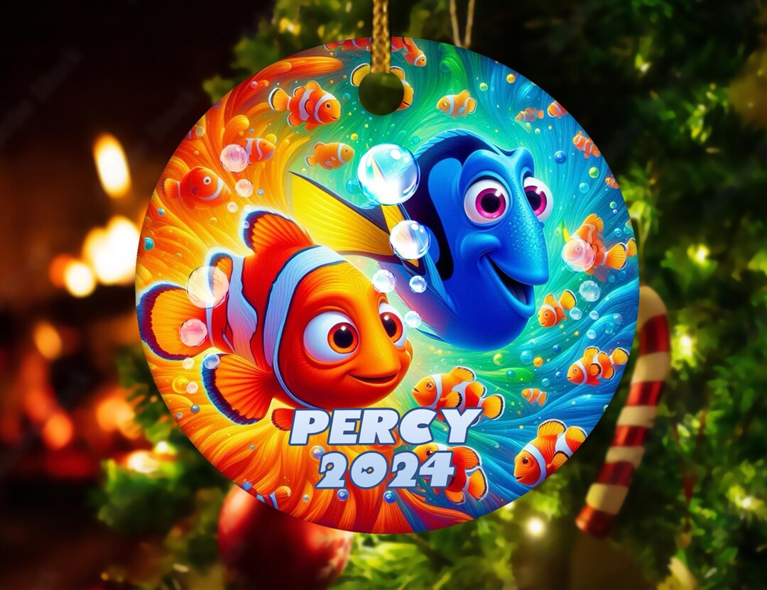 Personalized Disney Finding Nemo Christmas Ornament, Nemo Dory, Finding ...