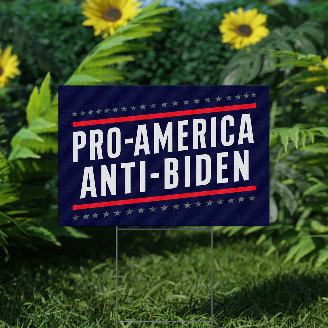 Pro-america Anti-biden Political Yard Sign, Trump 2024 Presidential ...