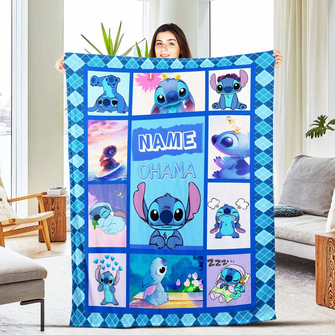 Personalized Stitch Blanket Lilo Stitch Blanket Stitch Birthday Gifts ...