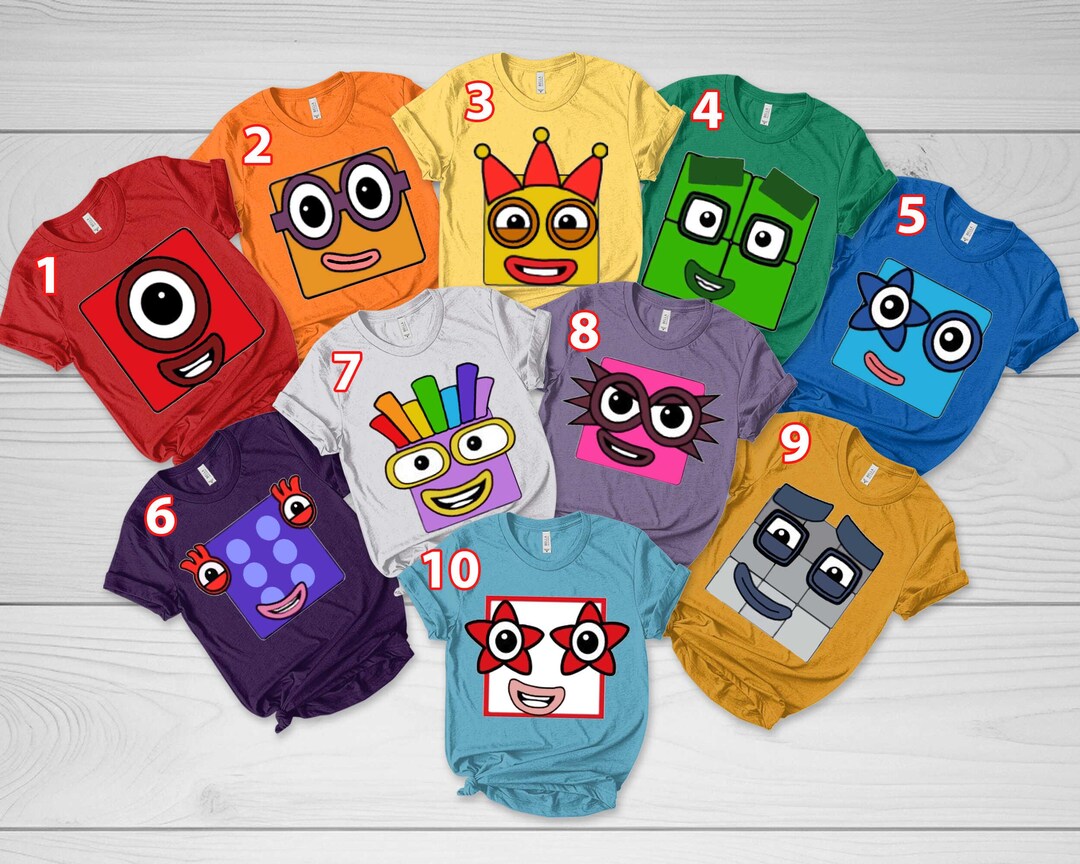 Numberblocks Shirt, Numberblocks Family Birthday Shirt, Personalized 1 ...