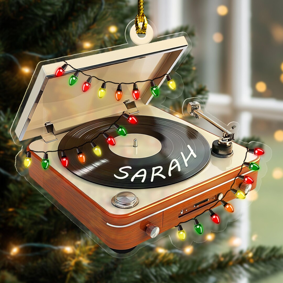 Personalized Record Ornament, 2D Flat Acrylic Gift for Christmas 2024 ...