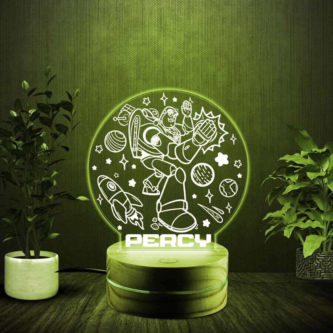 Custom Name Buzz Lightyear Disney Toy Story Night Light, Pixar Buzz ...