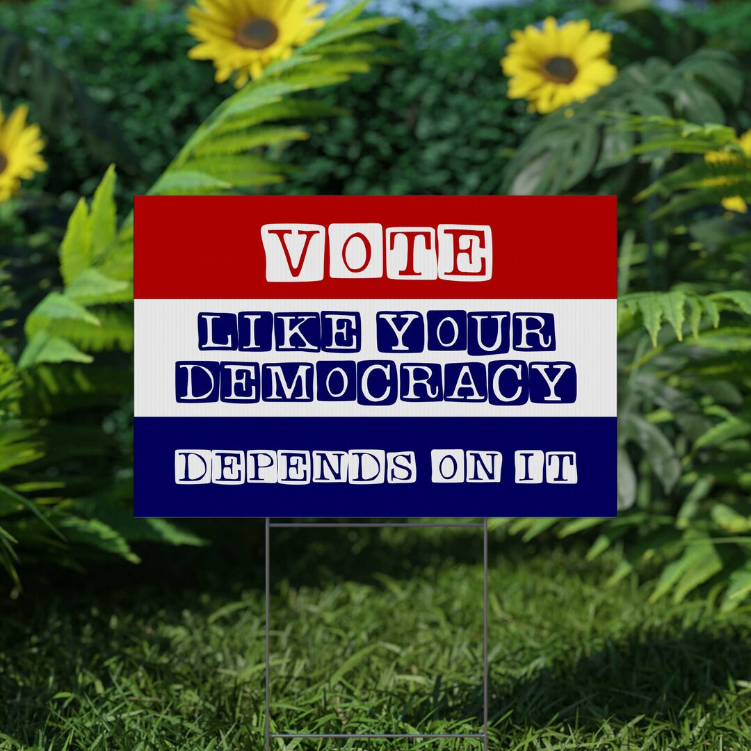 Vote Like Your Democracy Depends on It American Election House Flag ...