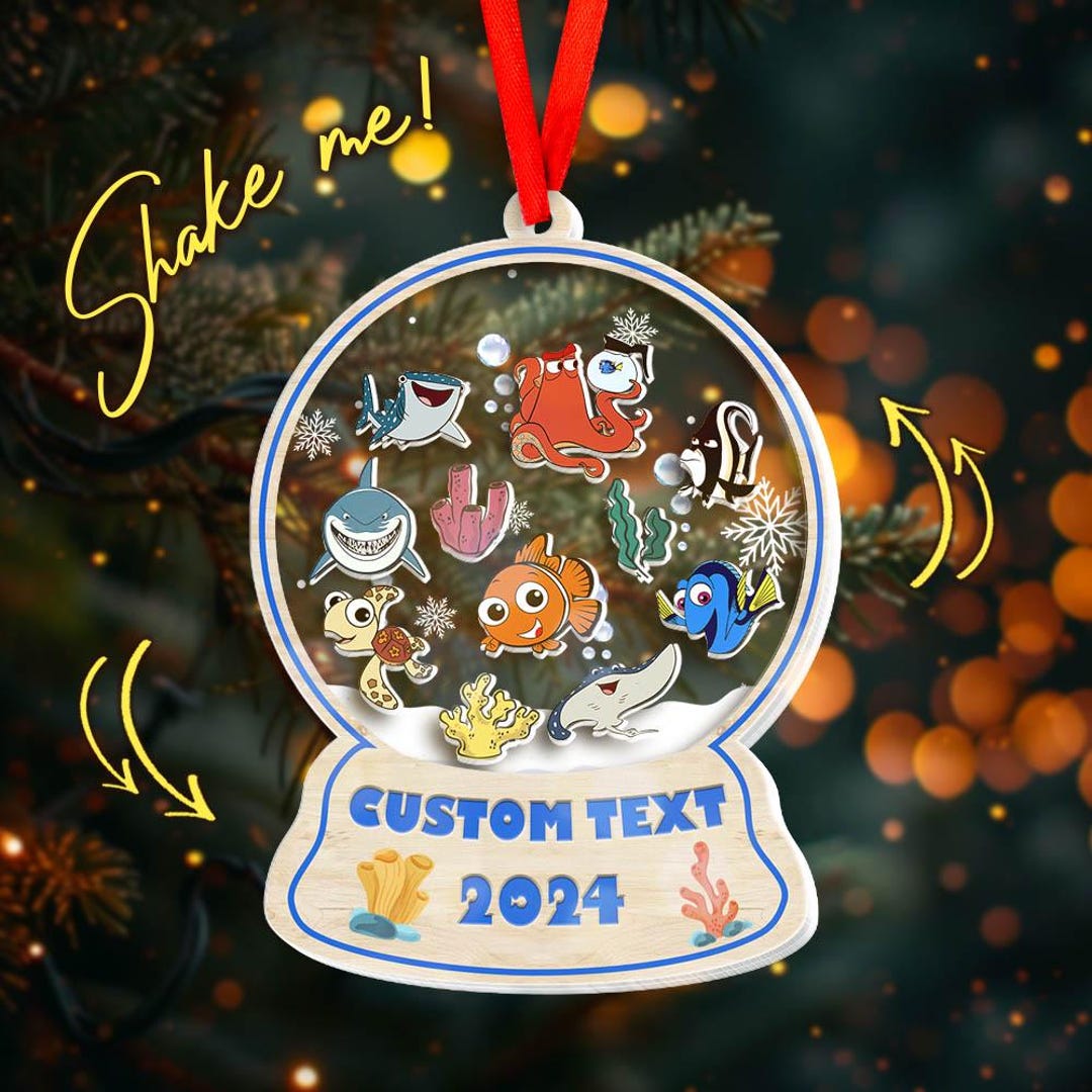 4D Customized Finding Nemo Christmas Ornament, Nemo Disney Wood and ...