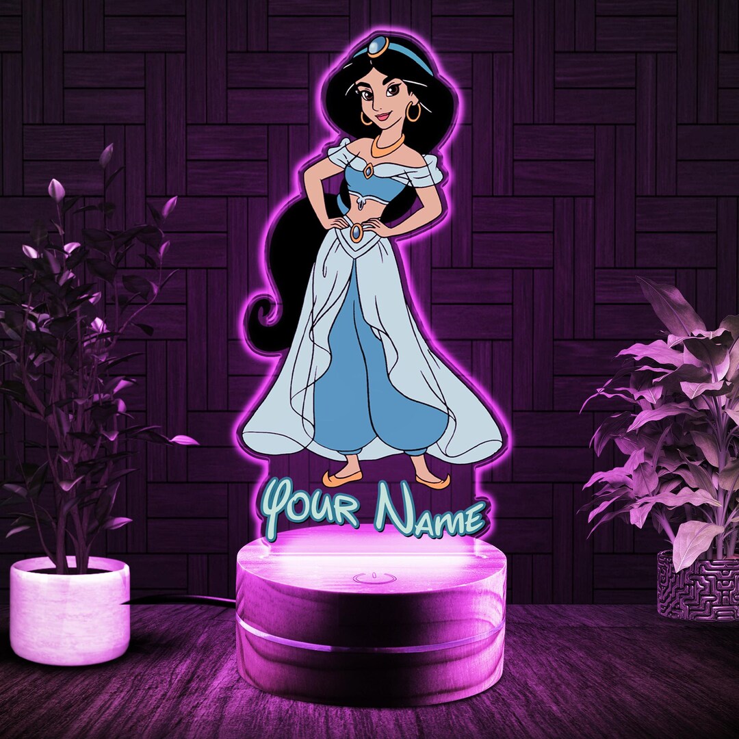 Personalized Disney Princess Castle Night Light,custom Name Baby Girl ...