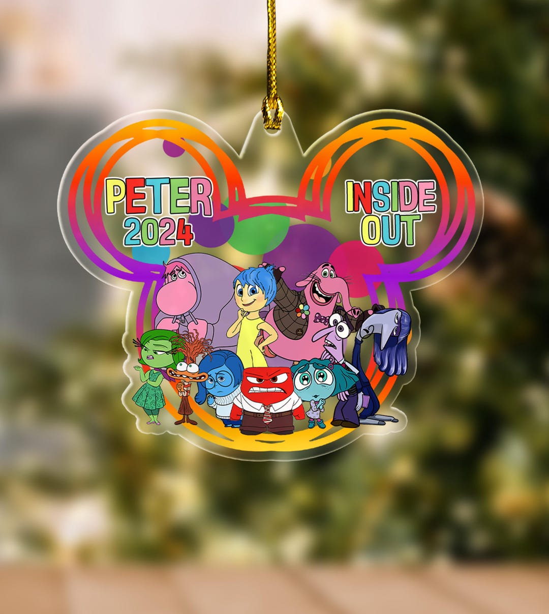 Personalized Disney Inside Out Ornament, Inside Out 2 Movie Characters ...