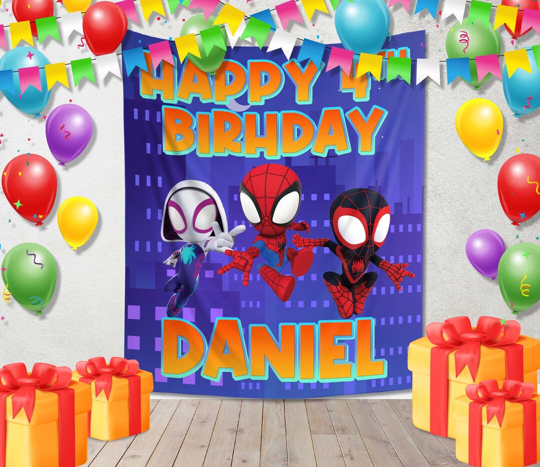 Spidey and His Amazing Friends Birthday Banner, Spidey Personalized ...