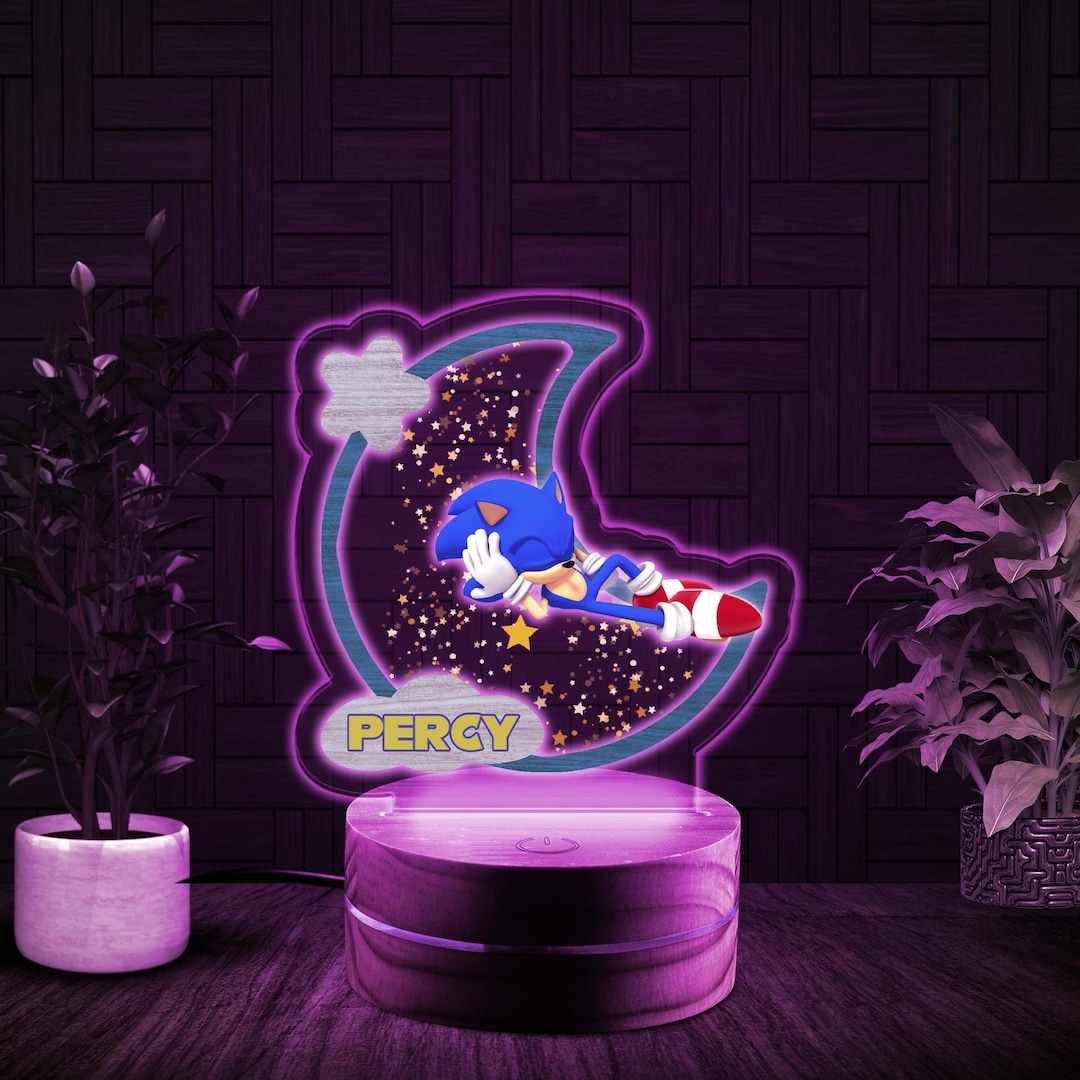 Shadow Hedgehog 3D LED Personalized Night Light | LED Lamp ...