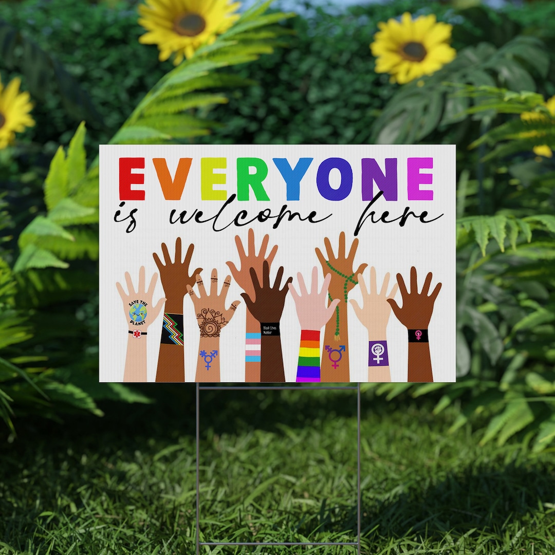 Equal Rights Pride Yard Sign, LGBTQ+ Support Lawn Sign Pride LGBTQ ...
