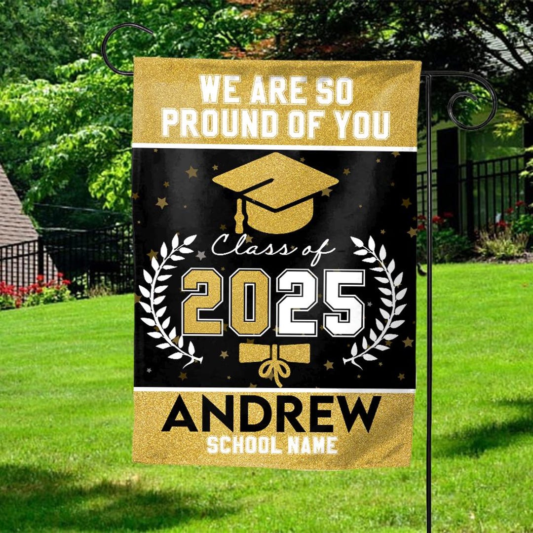 Custom Graduation Flag, Graduate Yard Sign, College Grad Flag,college ...