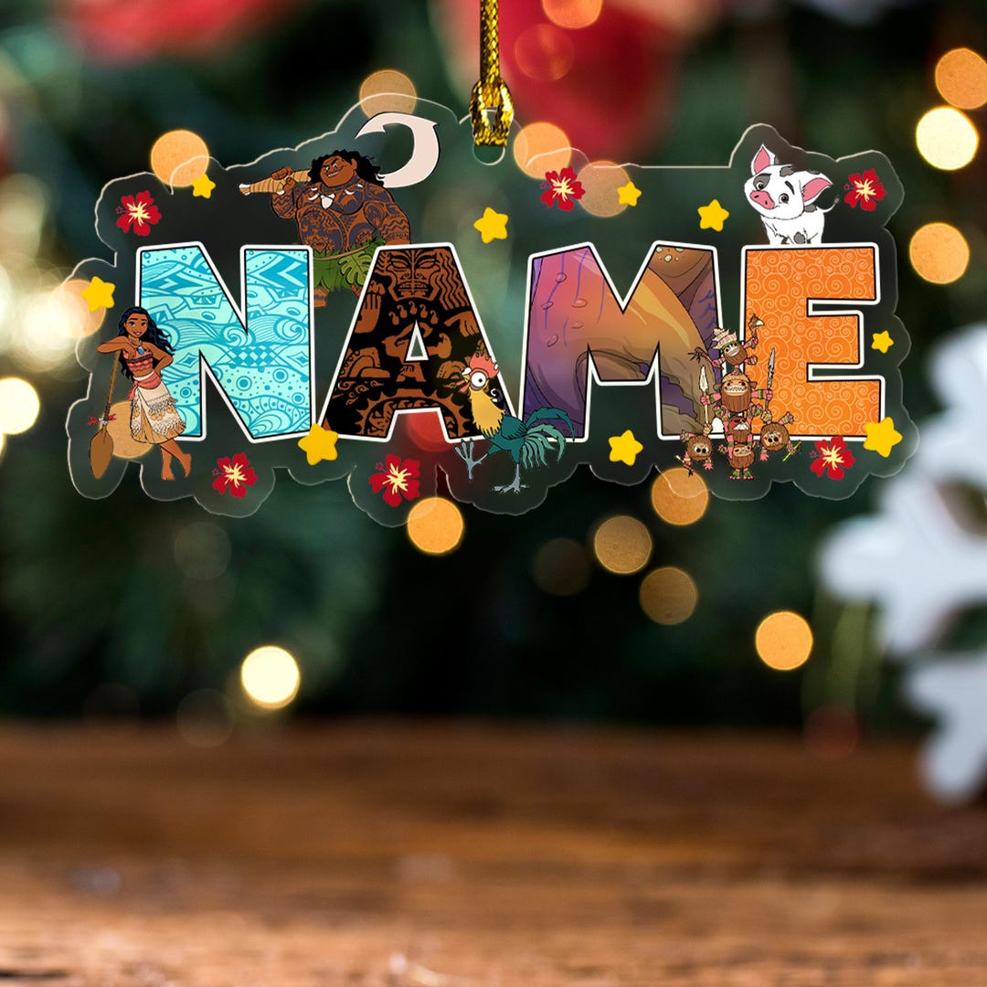 Personalized Disney Moana Ornament, Christmas 2024 Ornament,disney ...