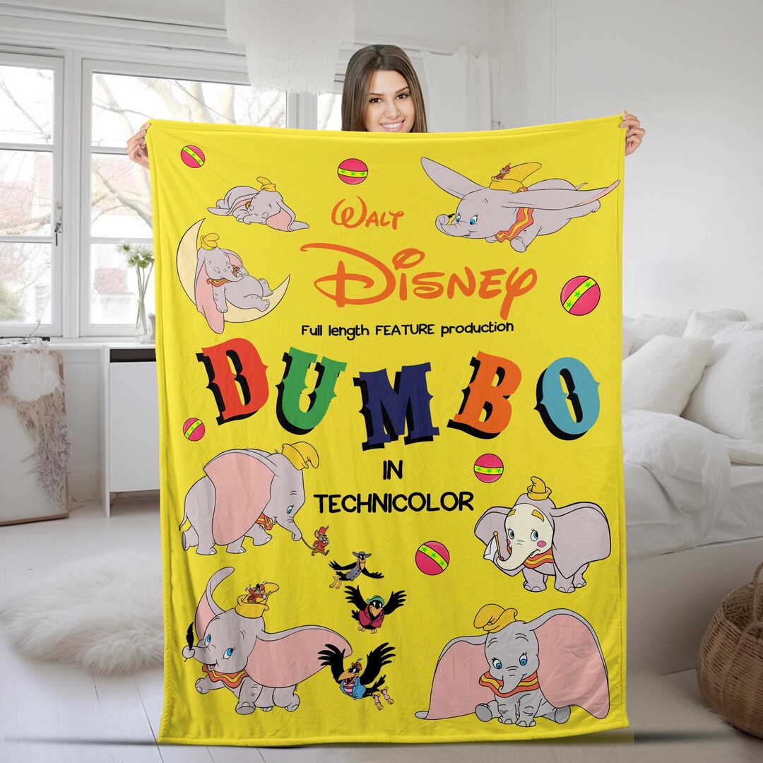 Personalized Dumbo Blanket, Family Dumbo Fleece Blanket, Family Dumbo ...