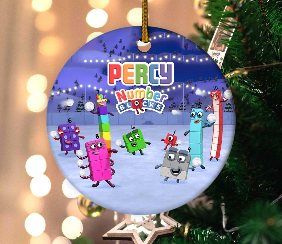 Personalized Numberblocks Ceramic Ornament, Custom Numberblocks ...