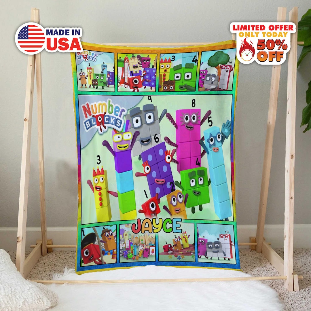 Personalized Numberblocks Quilt Blanket, Numberblocks Kids Blanket ...