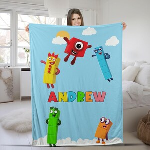 Personalized Numberblocks Bedding Set – Custom Name Number Blocks ...