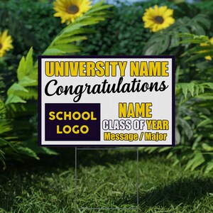 Graduation Sign ANY University School Grade or Year Custom Graduation ...