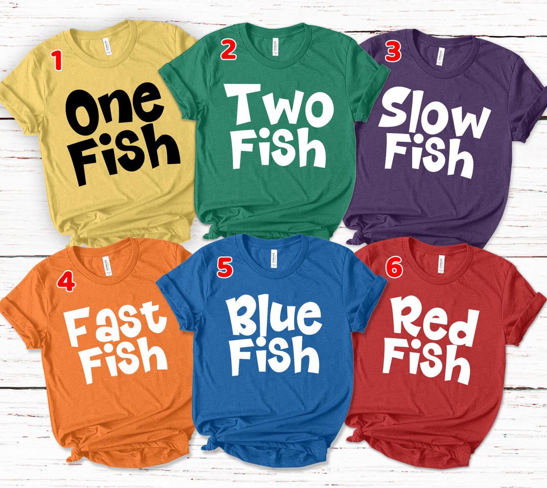 One Fish Two Fish Red Fish Blue Fish Shirt, Halloween Costume for ...