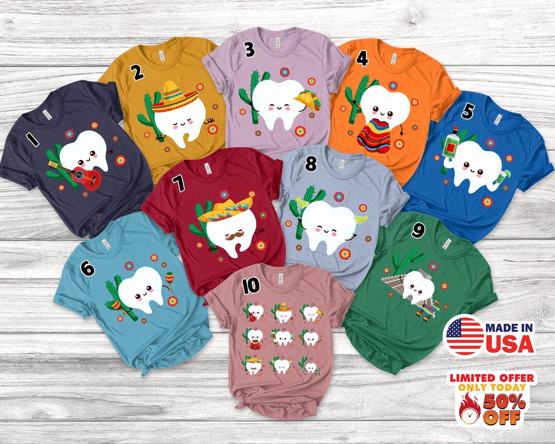 Cinco De Mayo Dental Shirt, Dentist Fiesta Shirt,mexican Fiesta,dental ...