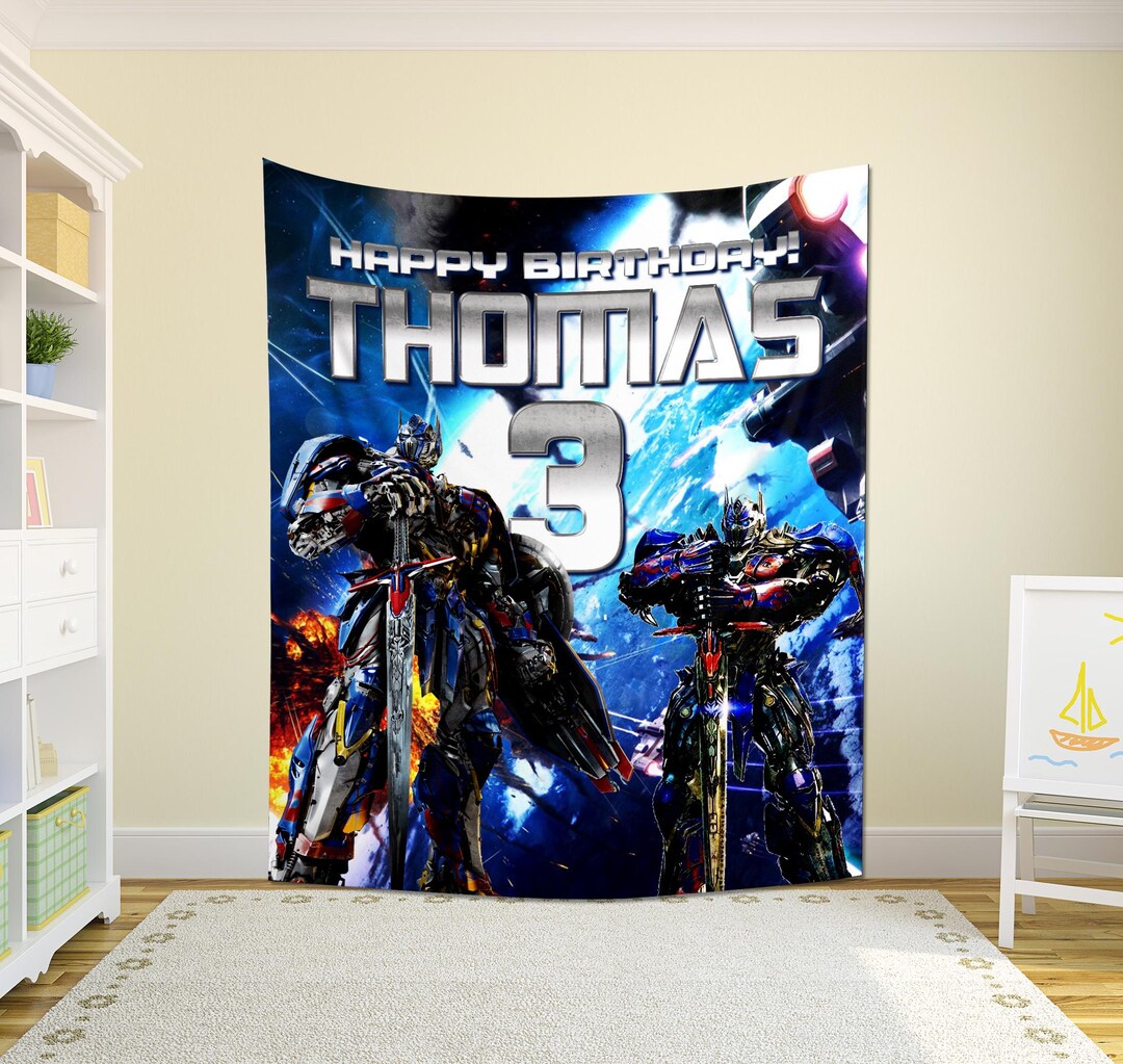 Transformers Birthday Party Backdrop,transformers Birthday Banner ...