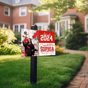 Personalized Graduation Yard Sign 2024 With Photo Grad Sign, Class of ...