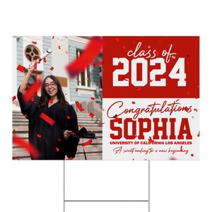 Personalized Graduation Yard Sign 2024 With Photo Grad Sign, Class of ...