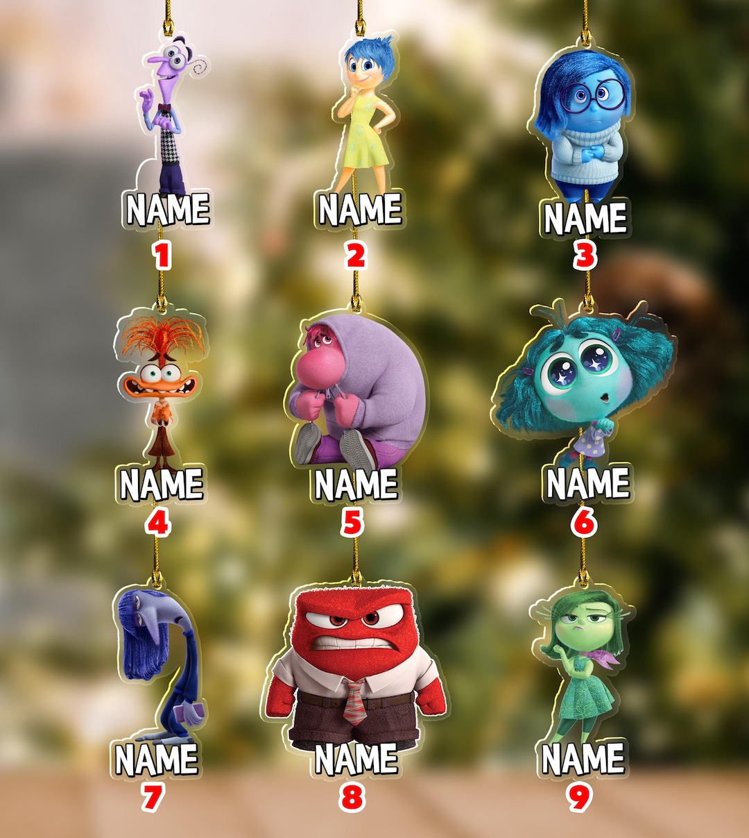 Personalized Disney Inside Out Christmas Ornament, It's Okay to Feel ...