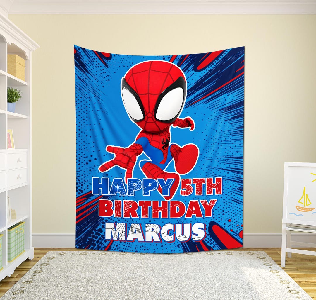 Spidey and His Amazing Friends Backdrop Birthday, Spiderman Banner ...