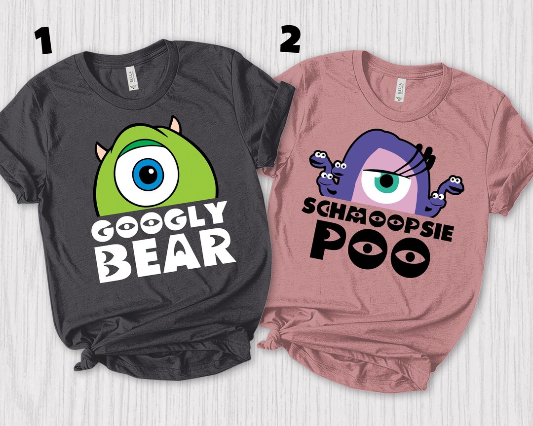 Googly Bear and Schmoopsie Poo Couple Shirts, Monsters Inc Inspired ...