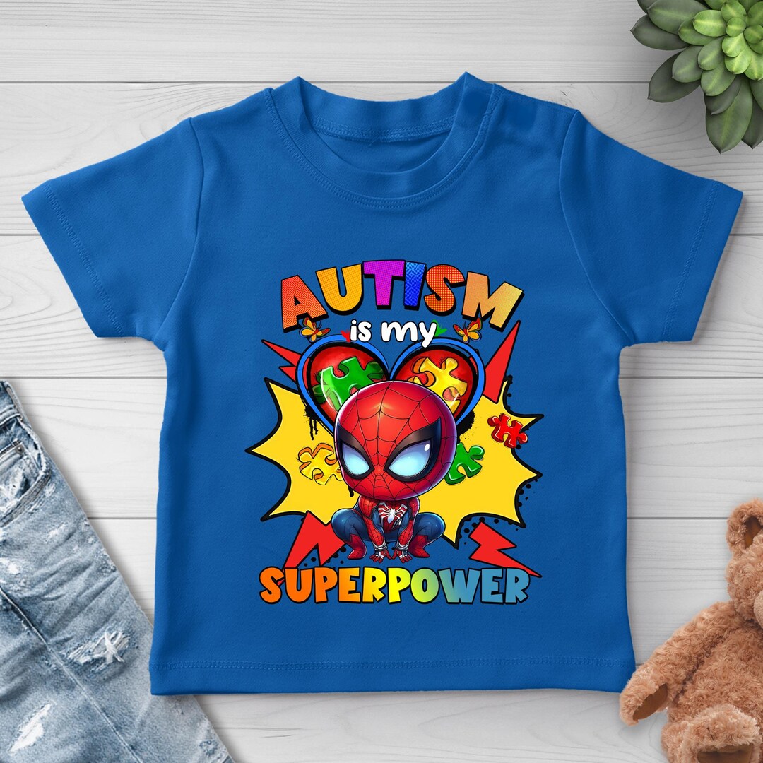 Spiderman Autism is My Superpower Shirt, Autism Kids Shirt,autism Mom ...