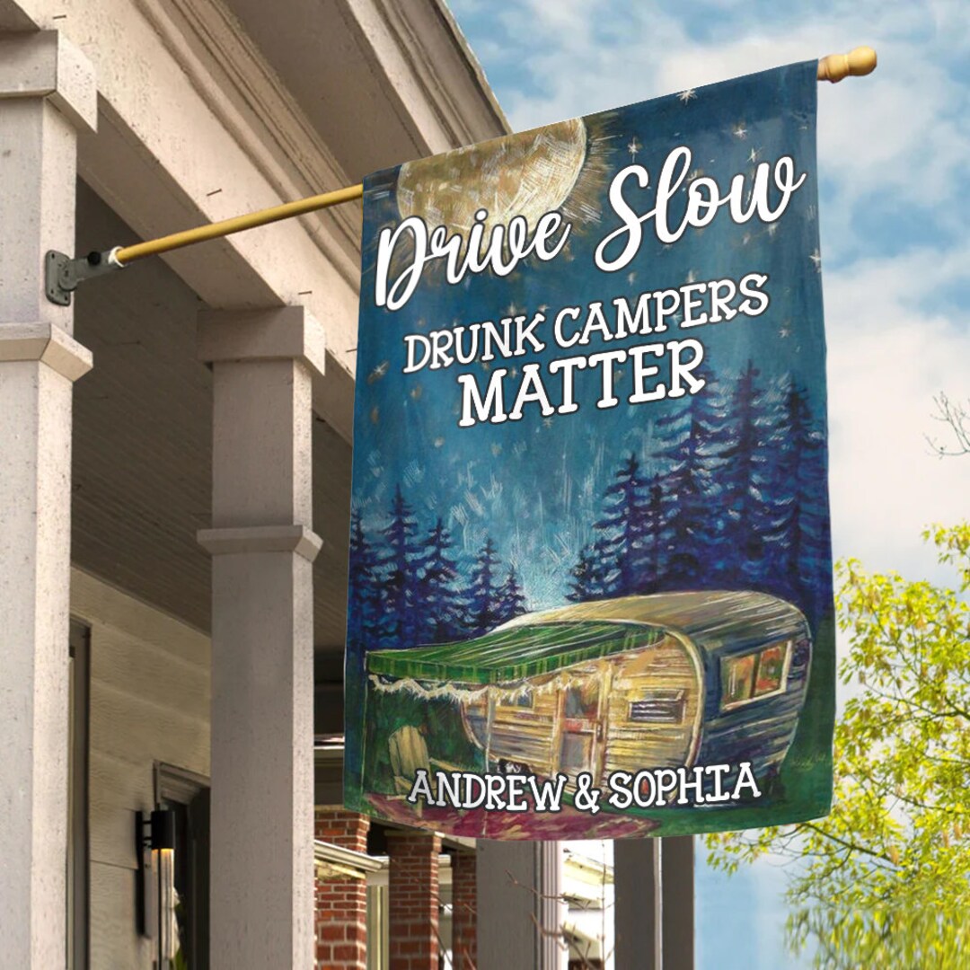 Personalized Camping Flag/custom Family Garden Flag/personalized Yard ...