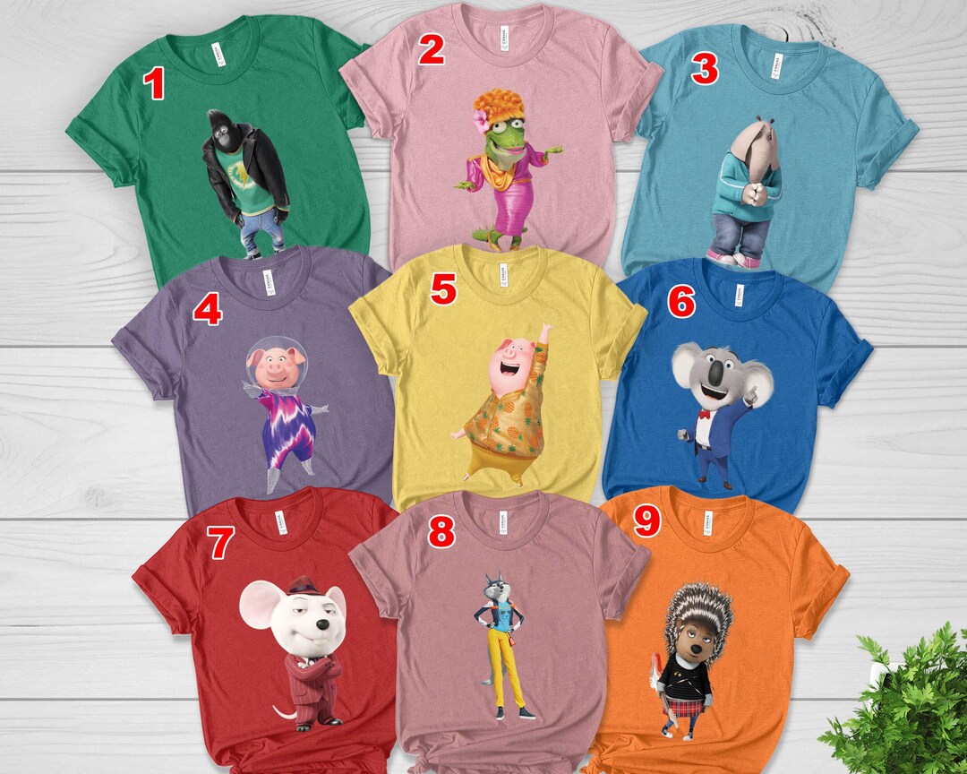 Personalized Sing Movie Birthday Shirt, Sing Pig Matching Family ...