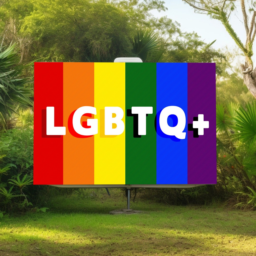 Equal Rights Pride Yard Sign, LGBTQ Support Lawn Sign Pride LGBTQ ...