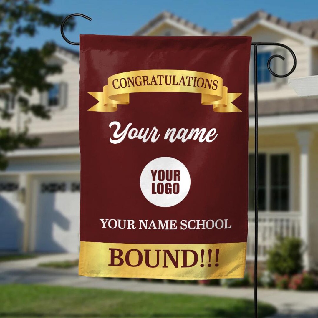 Custom Graduation Flag, Graduate Yard Sign, College Grad Flag,college ...