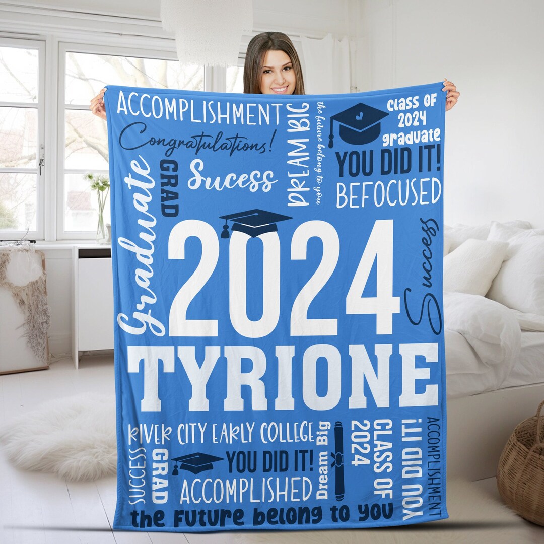 2024 Graduation Blanket,personalized Graduation,senior Graduation Gift ...