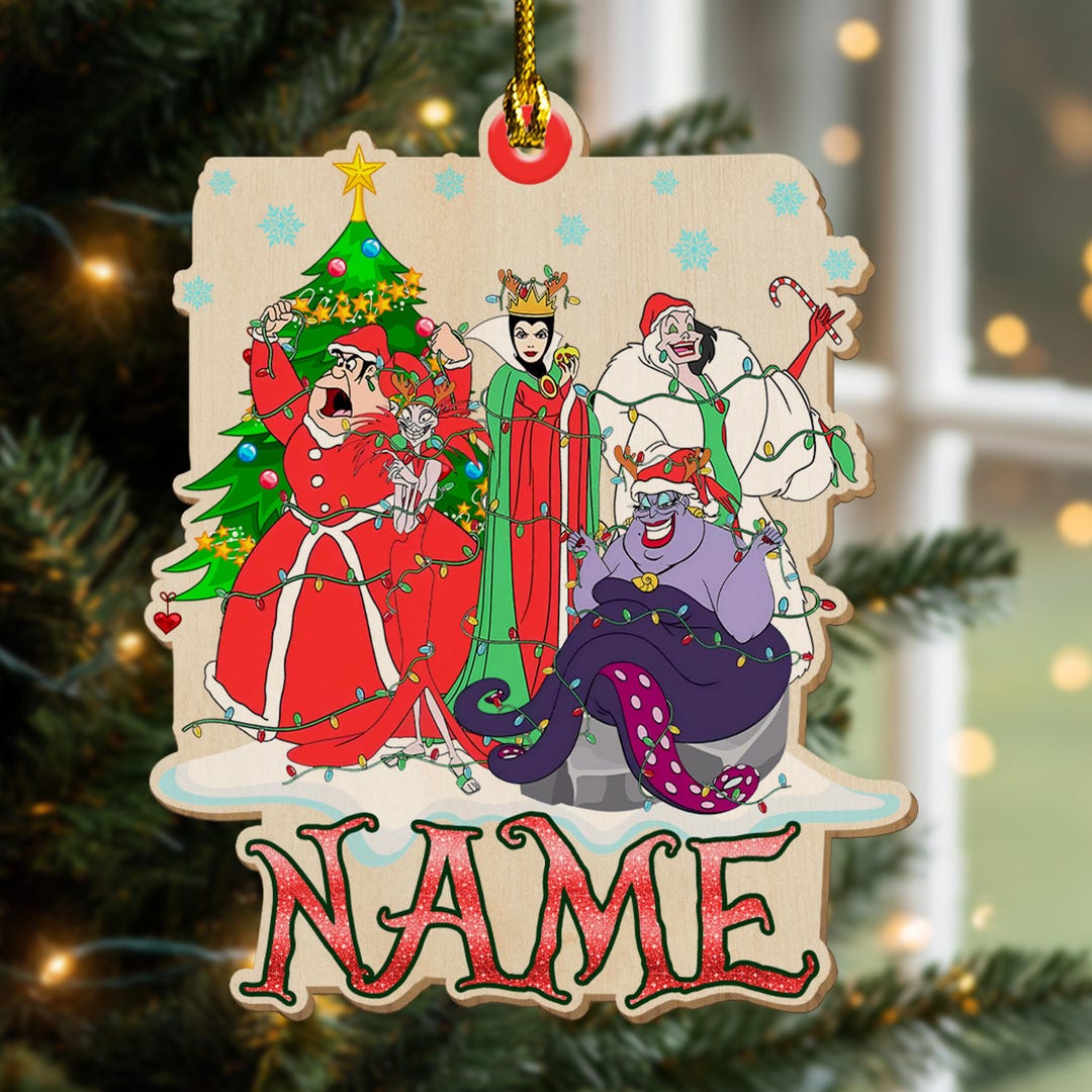 Personalized Disney Iconic Villain Characters Xmas Ornament Fan Gift ...