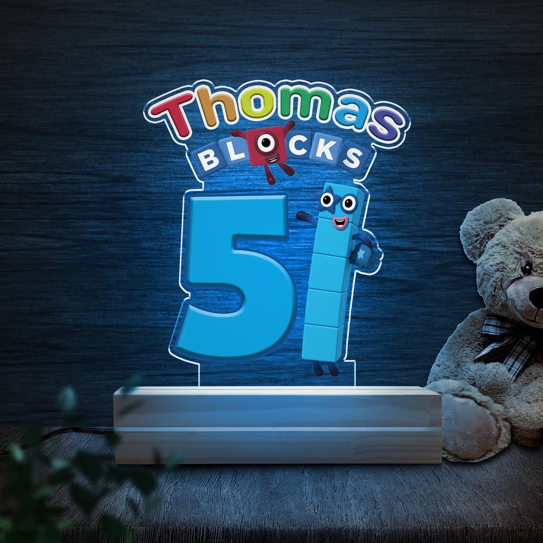 Personalized Numberblocks Night Light,custom Name Alphabet LED Table ...