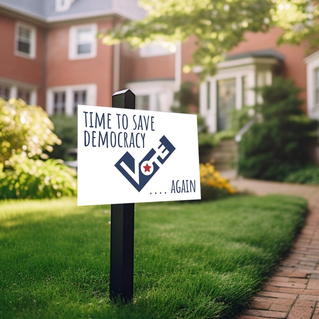 Vote 2024 Yard Banner, Election Garden Sign, Vote Blue,save Democracy ...