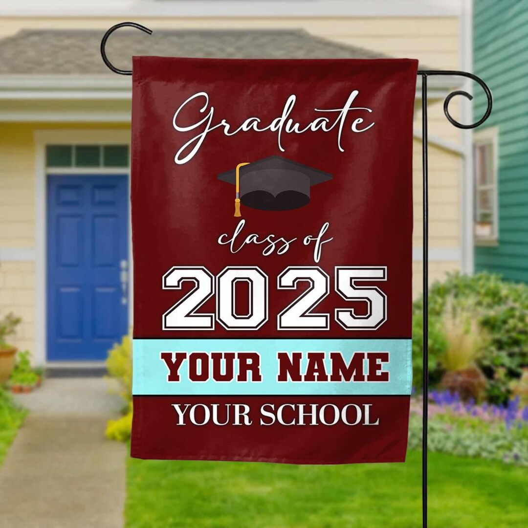 Custom Graduation Flag, Graduate Yard Sign, College Grad Flag,college ...
