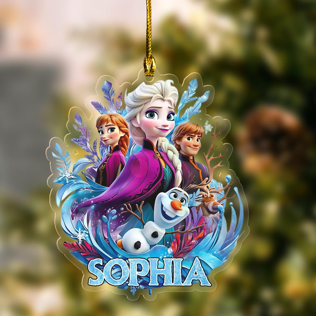 Customized Frozen Christmas Ornament,elsa Christmas Ornament,elsa Anna ...
