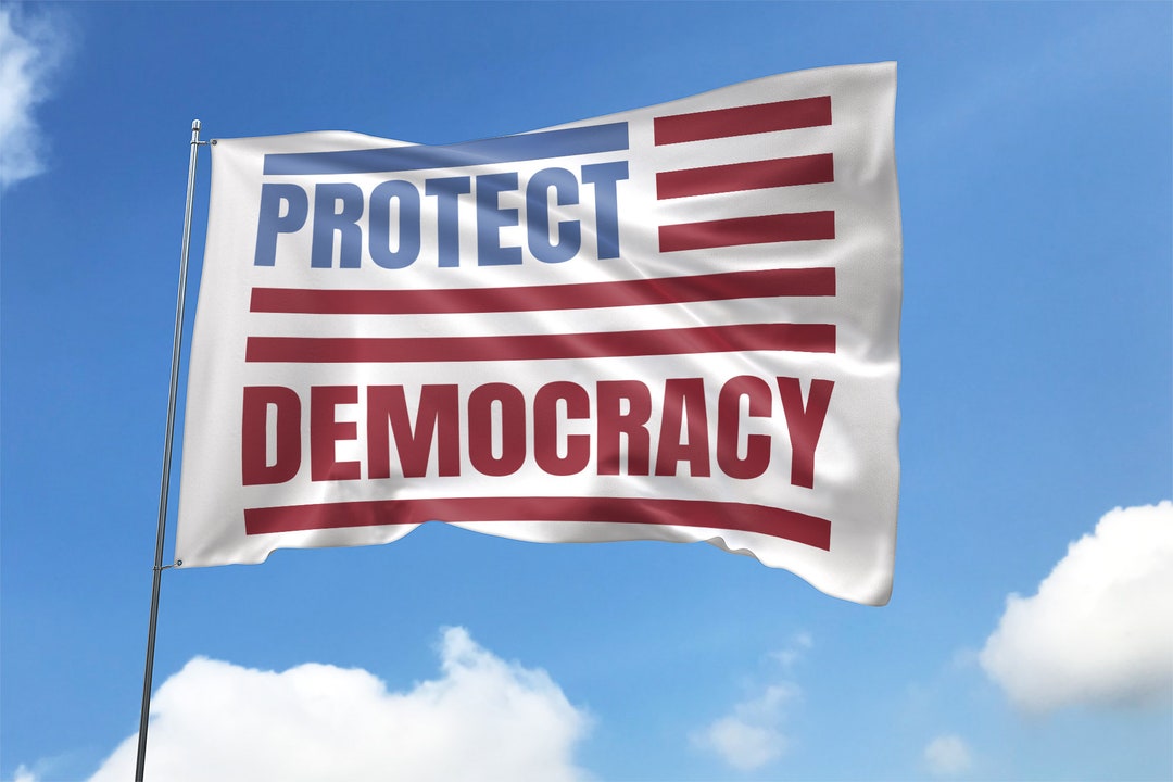 Protect Democracy Political House Flag Democrat, Republican US Flag ...