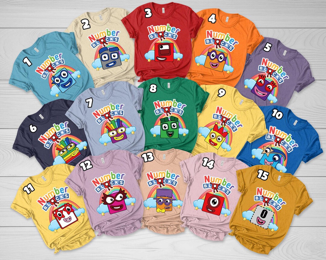 Numberblocks Friends Shirt, Print Custom Kids Birthday, Group ...