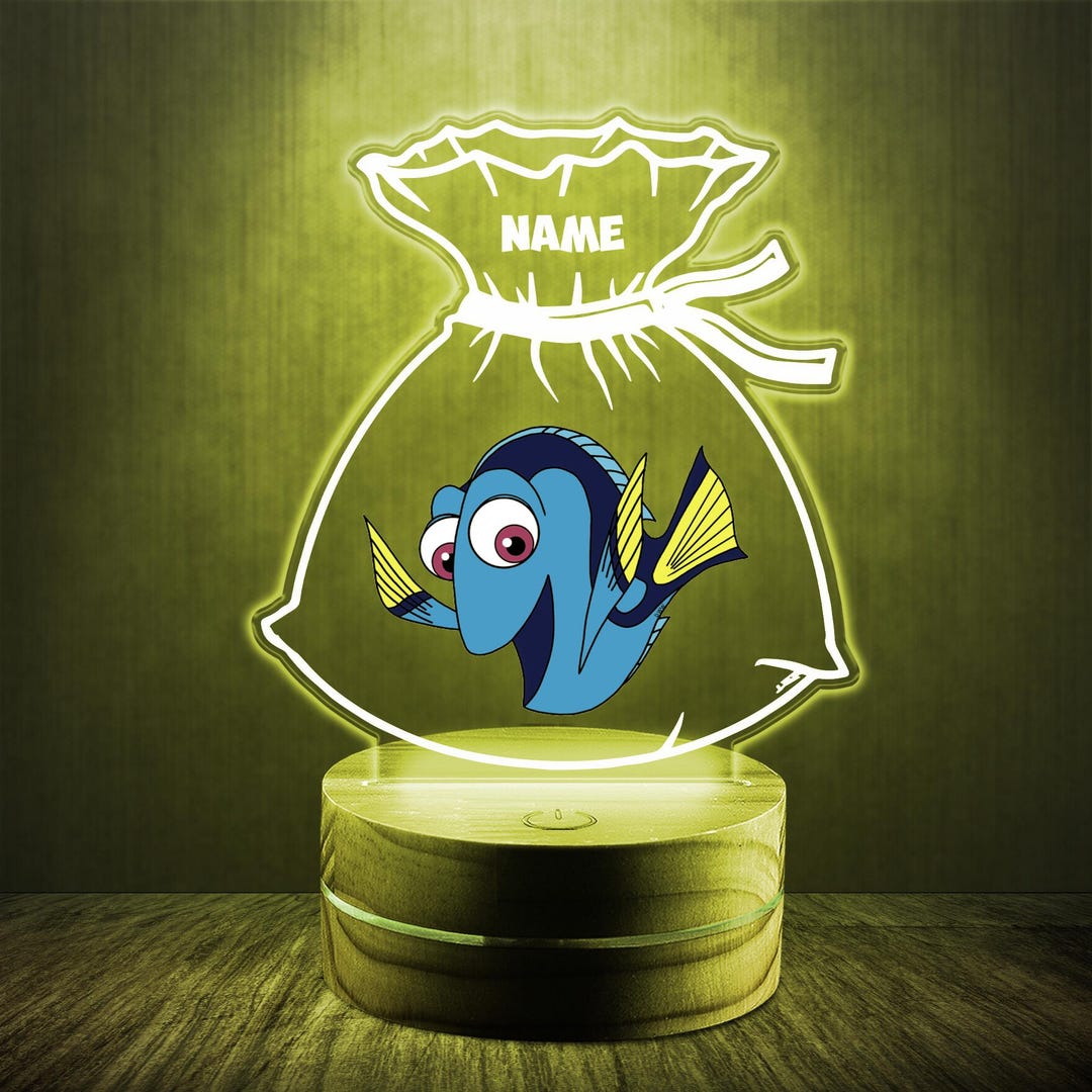 Personalized Name Disney Dory Night Light, Finding Dory Room Decor, WDW ...