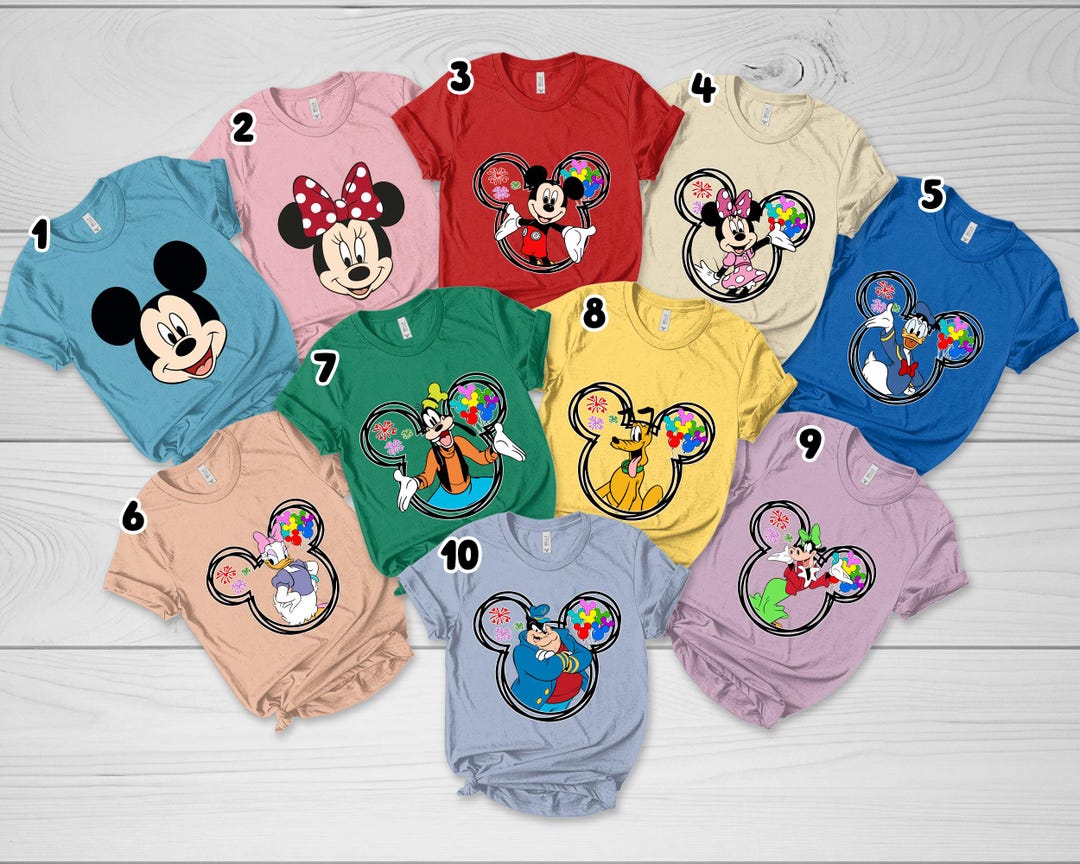 Disney Characters Shirts, Family Disneyworld Shirts, Disney Character ...