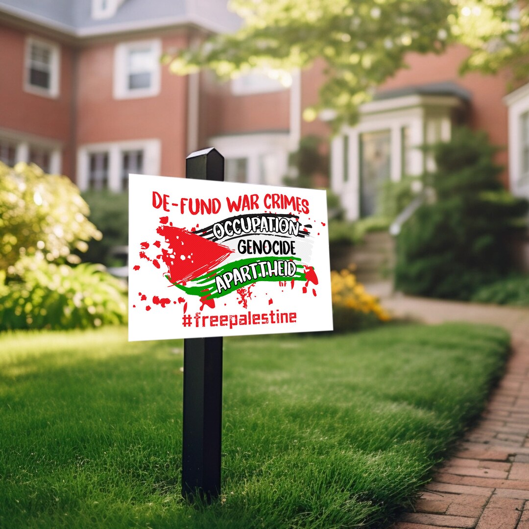 Palestine Yard Sign, Free Palestine Sign, Political Sign, Peace Sign ...