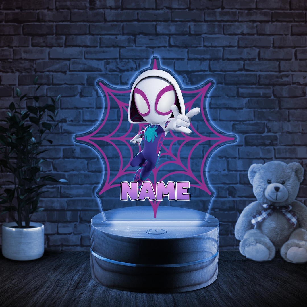 Personalized Spidey for Boy Night Light, Gwen Spidey Night Light ...