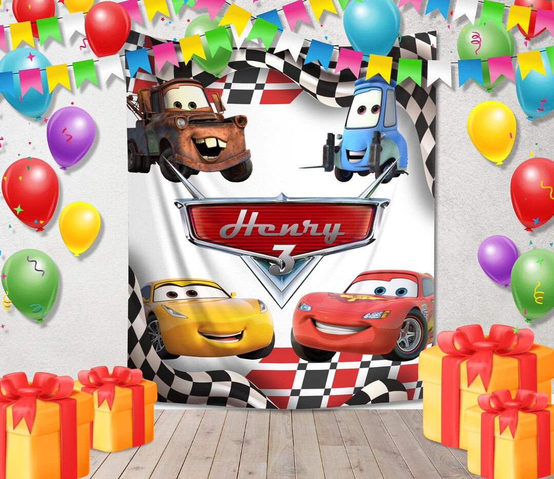 Cars Birthday Backdrop,cars Birthday Banner,cars Birthday Personalized ...