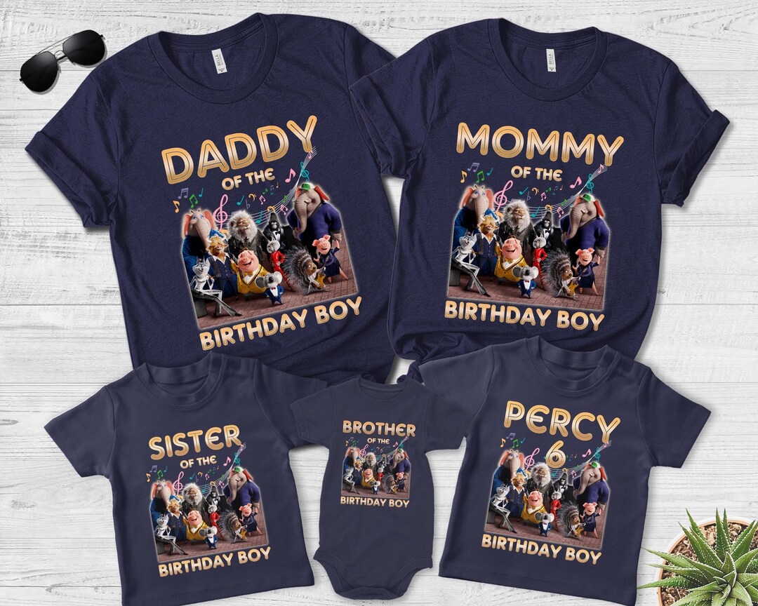 Sing Pig Birthday T-shirt, Sing Movies Custom Personalized Boygirl ...