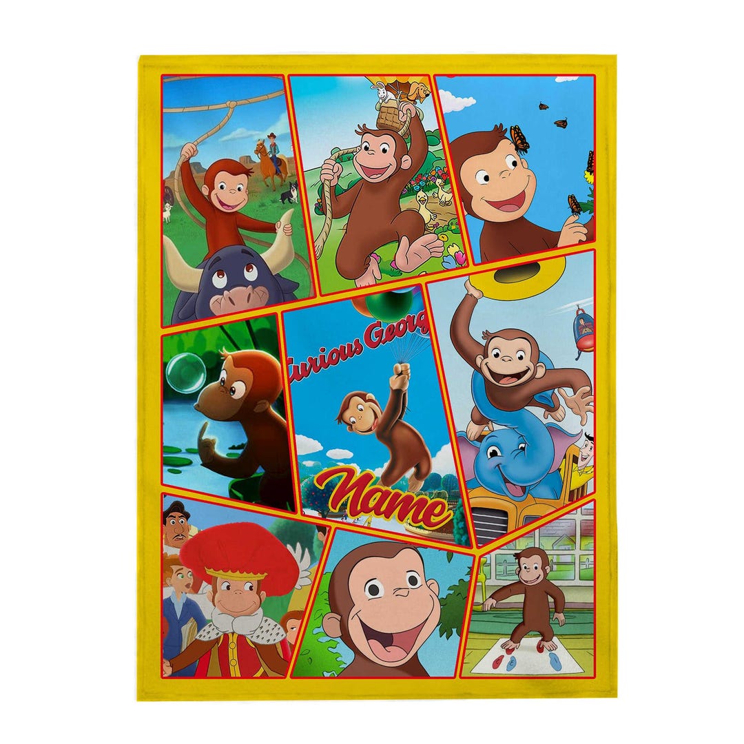 Curious George Blanket, Personalized Curious George Blanket, Custom ...